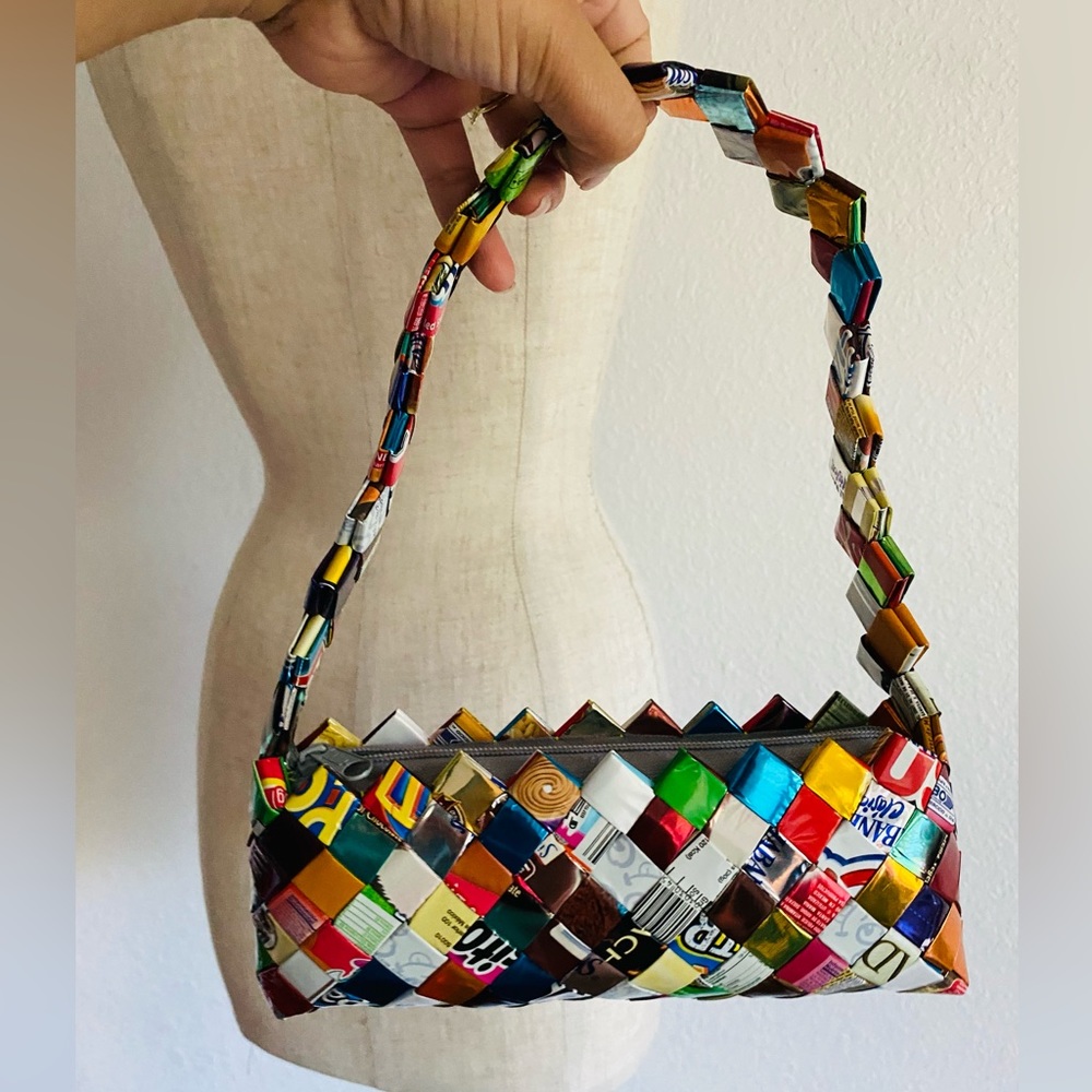 Vintage Candy Wrapper Recycled Upcycled Handbag Handm… - Gem